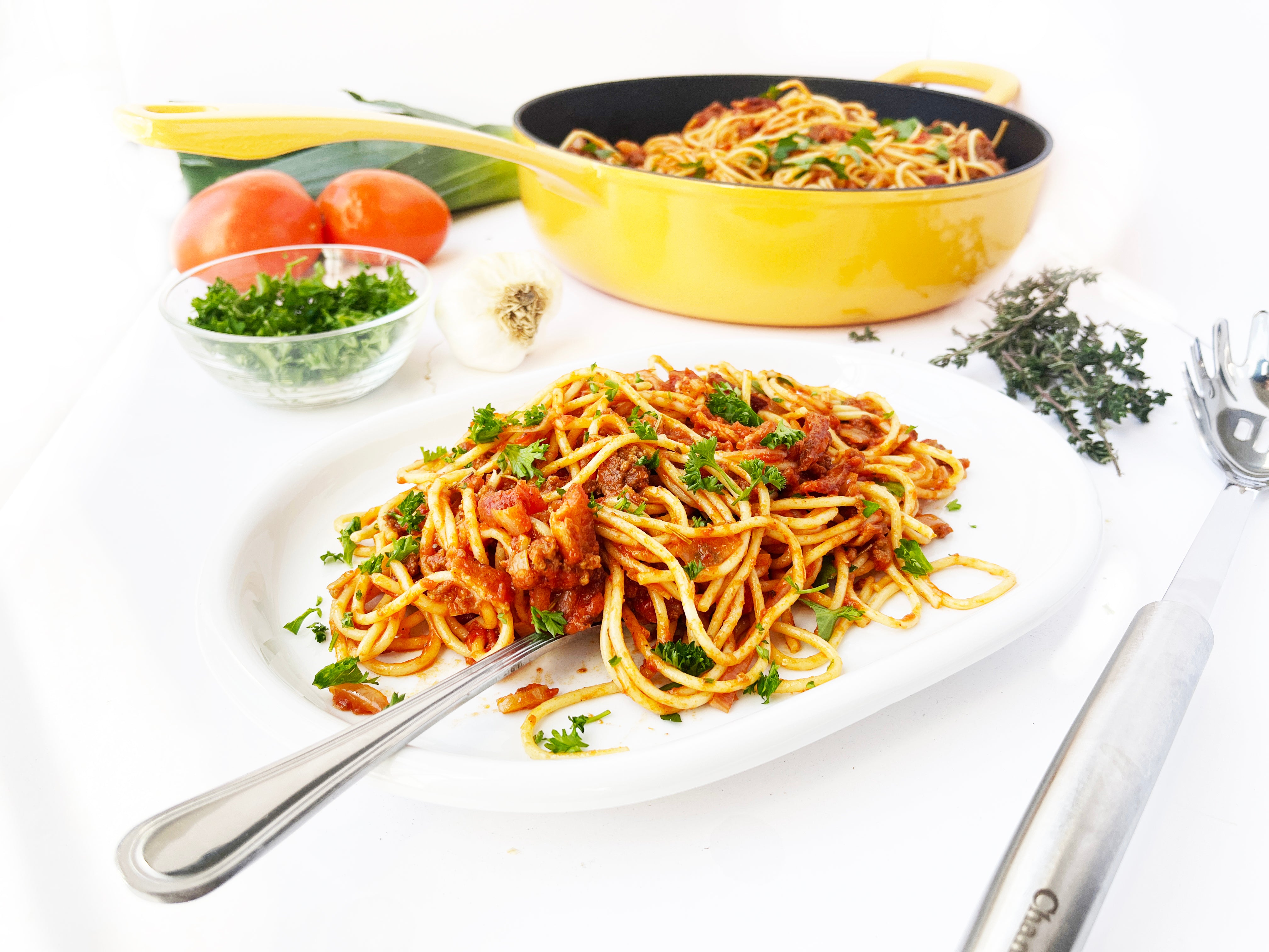 Beef Beer & Bacon Spaghetti – Chantal