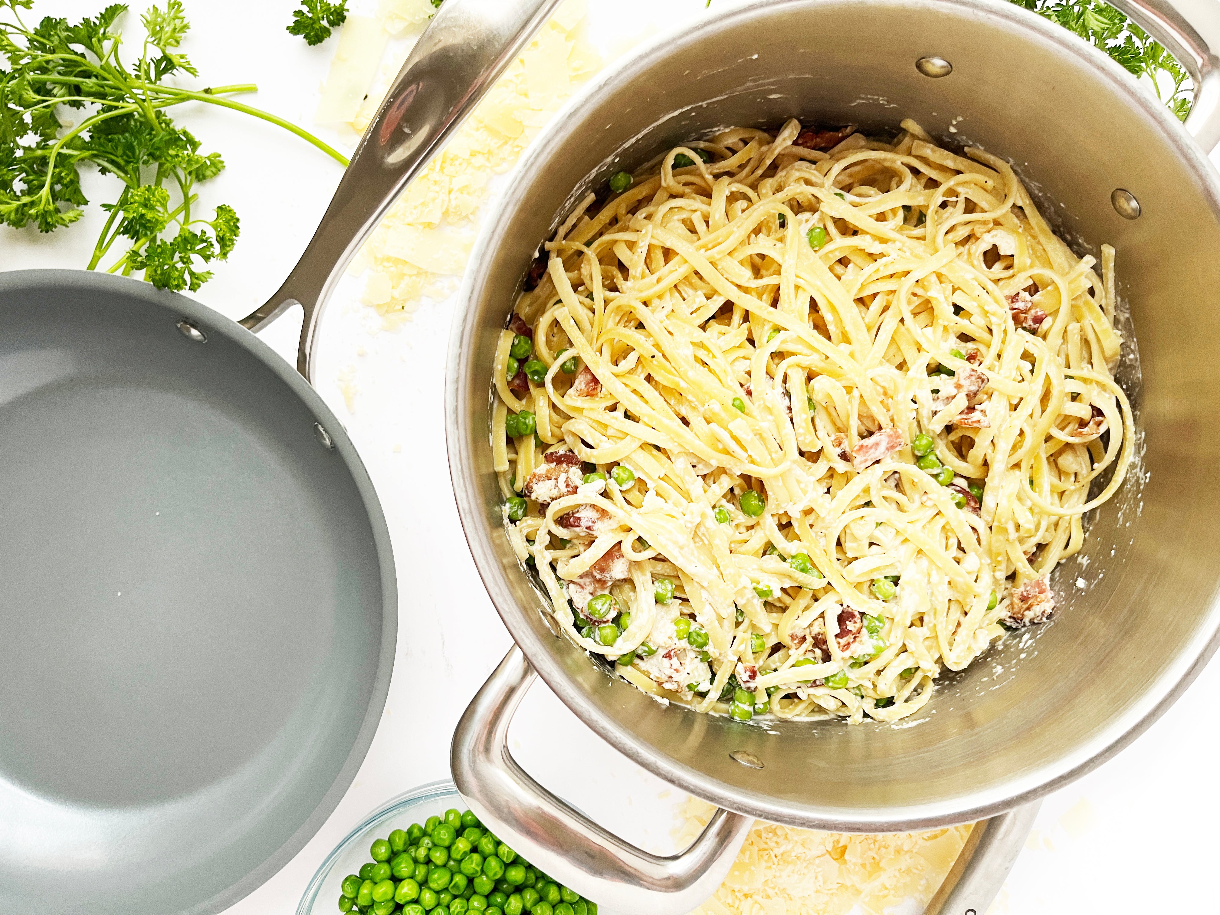 Linguini with Cream Sauce & Bacon – Chantal